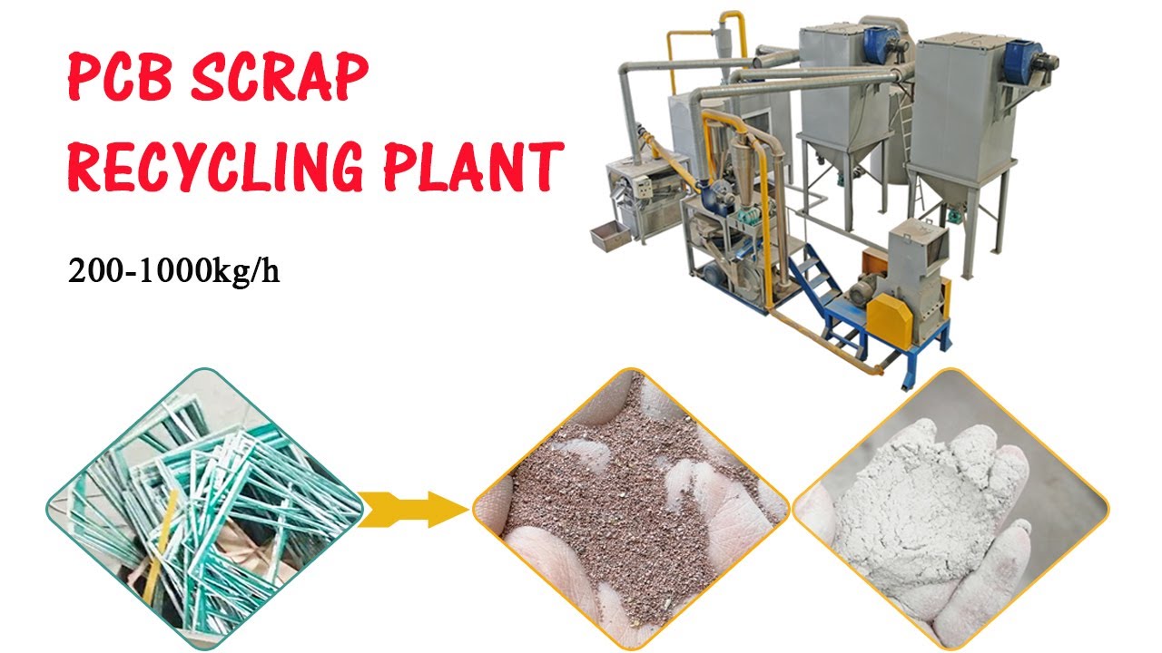 PC Board Recycling Machine | E waste Management - YouTube