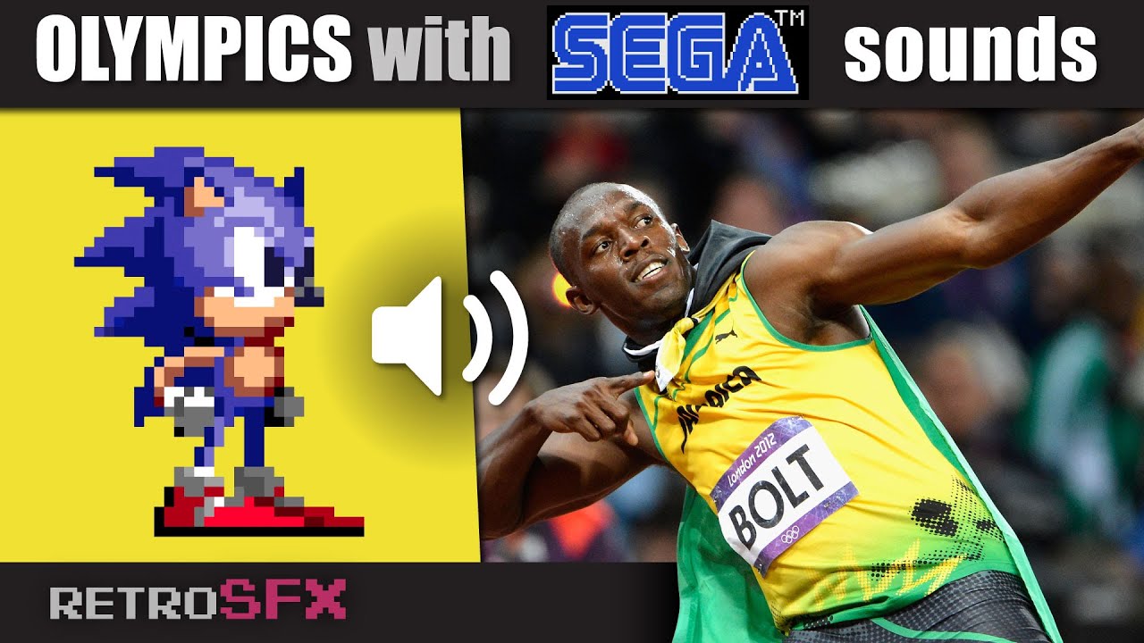 Usain Bolt with SONIC (SEGA) game sounds!! | RetroSFX - YouTube