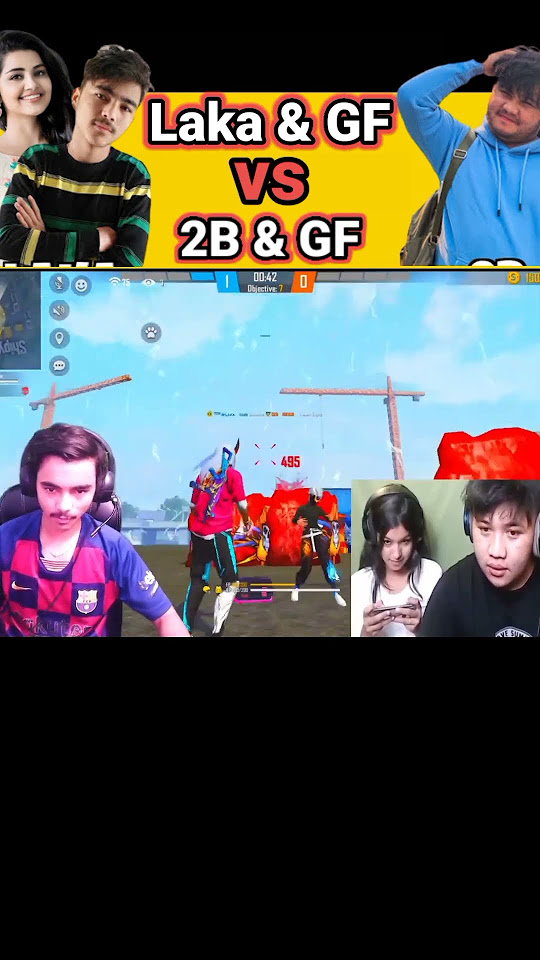 Laka Gamer And Gf Vs 2b Gamer And Gf 😱🔥।। Lakagamingz Shorts Youtube