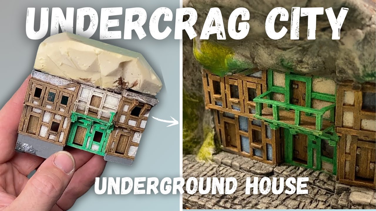 Ep.39 Miniature House in a Cave with Balcony | Simple Techniques - YouTube
