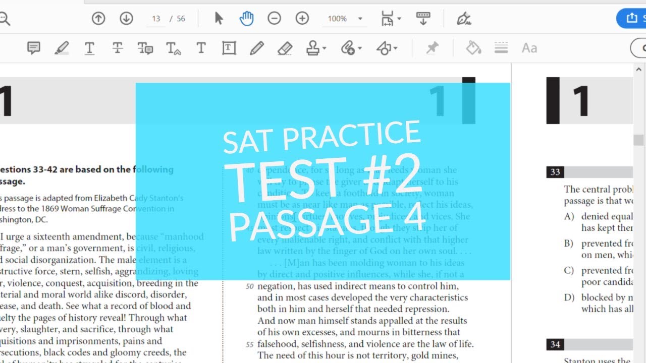 IN-DEPTH SAT Practice Test 2 Passage 4 Explanations - YouTube