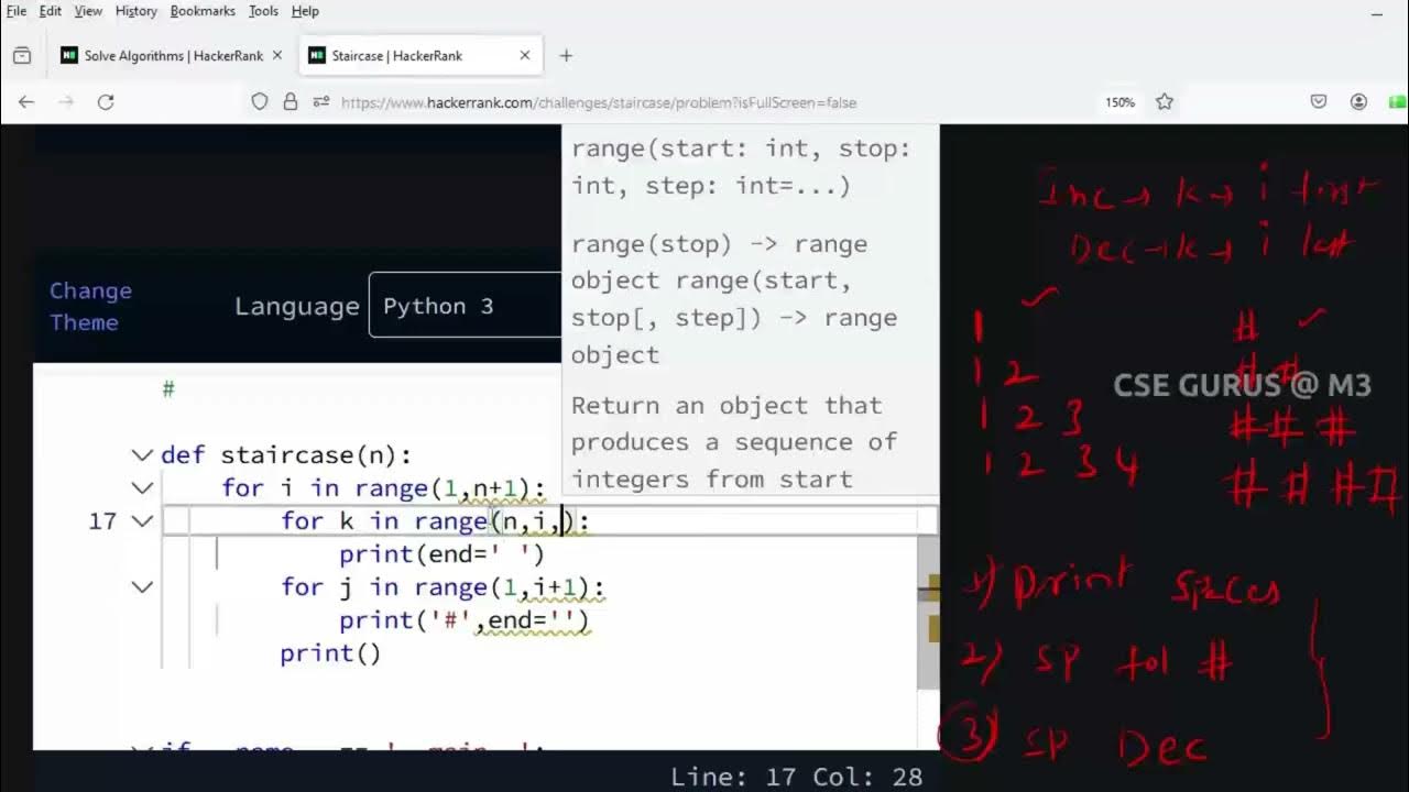 7.Stair case in python - YouTube