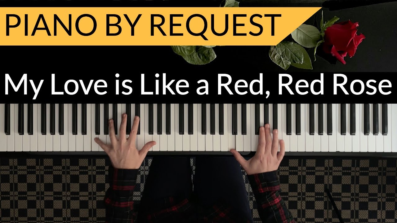 Red Rose Piano Keys