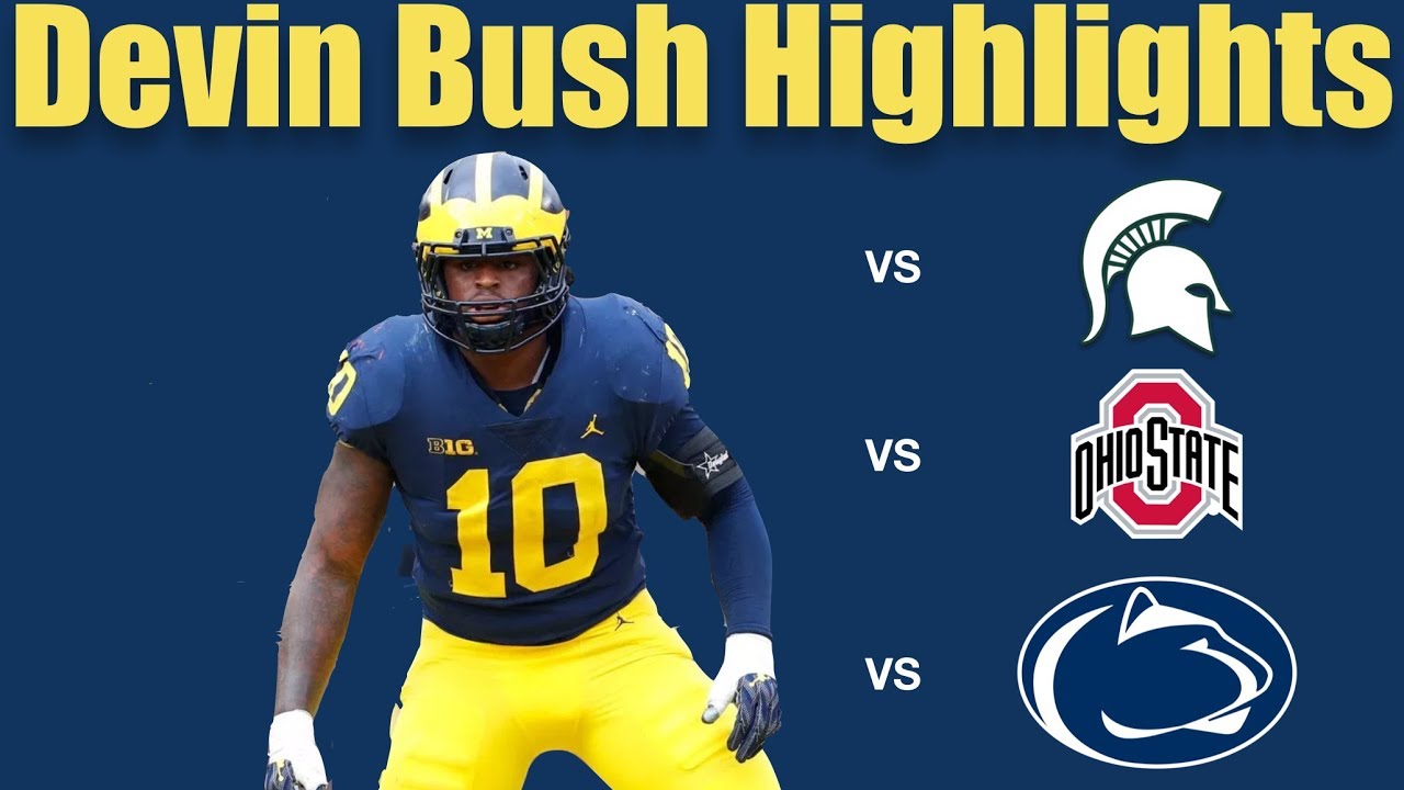 Devin Bush VS PSU/OSU/MSU 2018 Highlights - YouTube