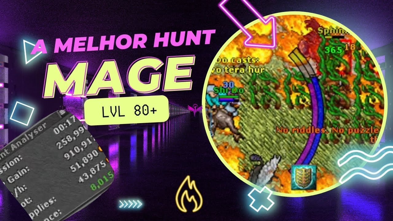 🧙‍♂️[TIBIA] HUNT MAGE LVL 80 SOLO 💥 #shidozera - YouTube
