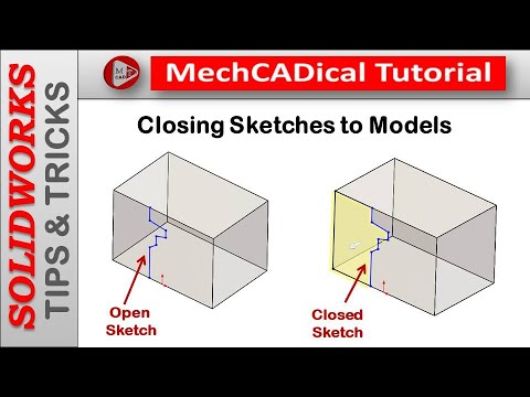 Closing Sketches to Models In SolidWorks - YouTube