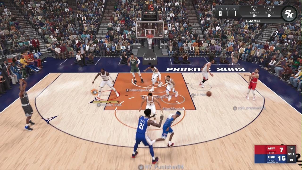 NBA 2K23 online player control 58 point game with 99 overall lebron ...