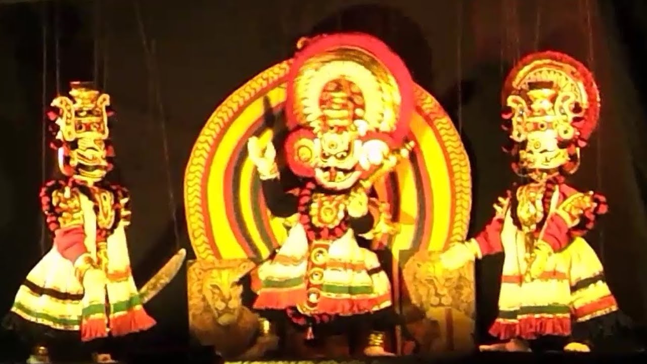 Yakshagana Gombeyaata/Puppets Show - Narakasura Moksha & Garuda ...