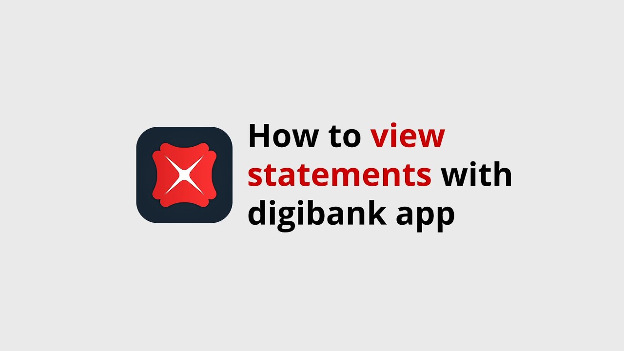 DBS digibank app – How to view eStatements - YouTube