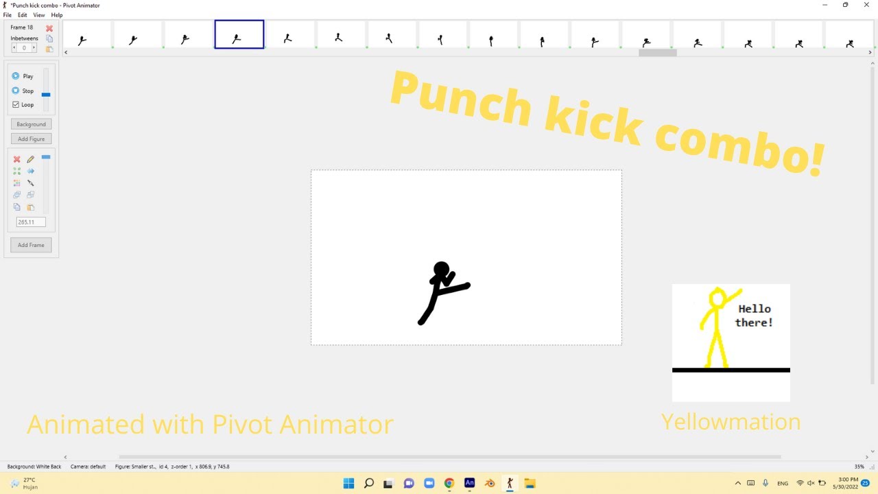 Stickman punch kick combo - YouTube