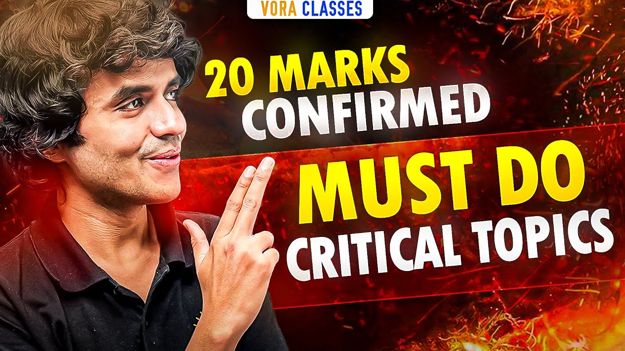 20 marks 👊 MUST DO Critical Topics + TOP PYQs : 20 marks पक्के!! #jee # ...