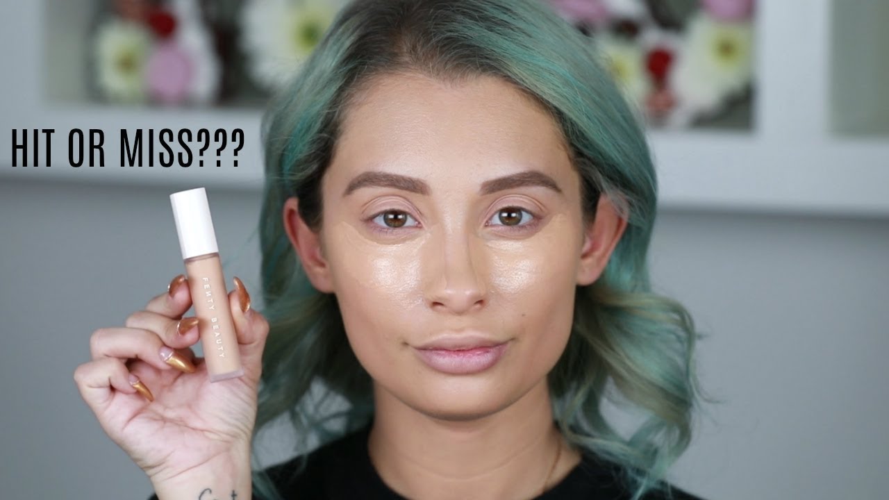 HIT OR MISS... FENTY BEAUTY CONCEALER + SETTING POWDER REVIEW - YouTube