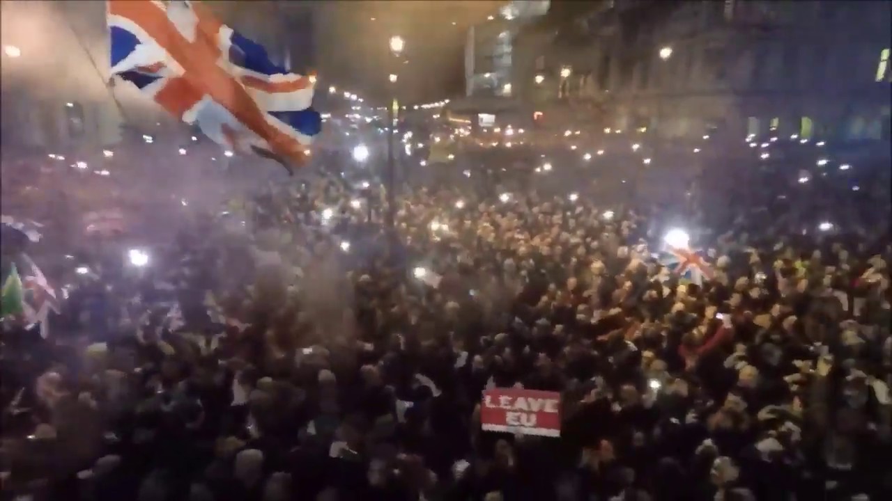 Brexit Celebrations: London, Westminster, Parliament Square. 31st ...