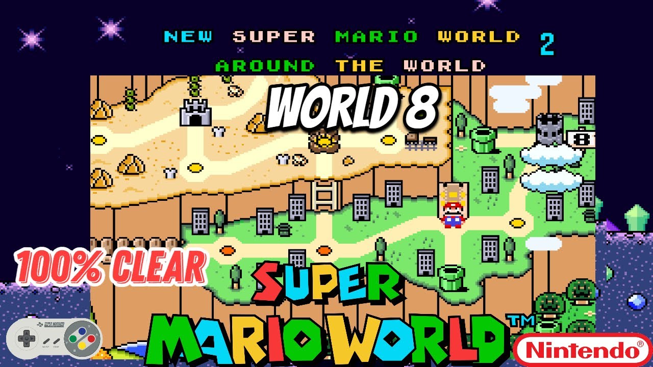New Super Mario World 2 - Around The World 8 (100% completion) - YouTube