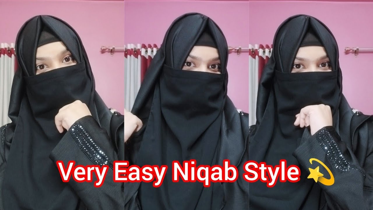 Very Easy Niqab Style || Niqab Tutorial - YouTube