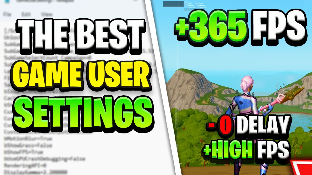 *UPDATED* Best Game User Settings in Fortnite Chapter 4 Season 3! ⚒️ (0 ...