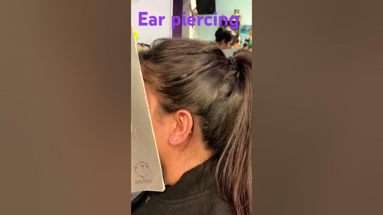 Sunshine Beauty Salon Earpiercing Earrings Youtubeshorts Piercing
