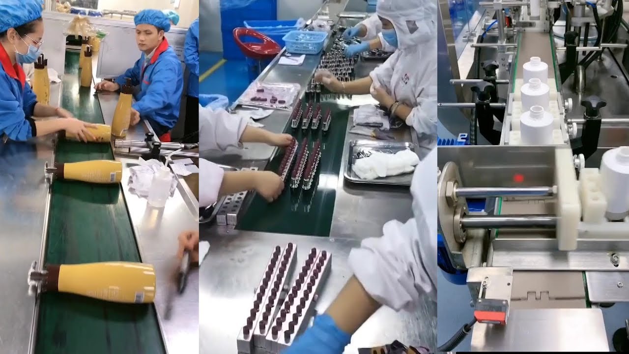 how skincare and makeup products made inside factory （part3） - YouTube