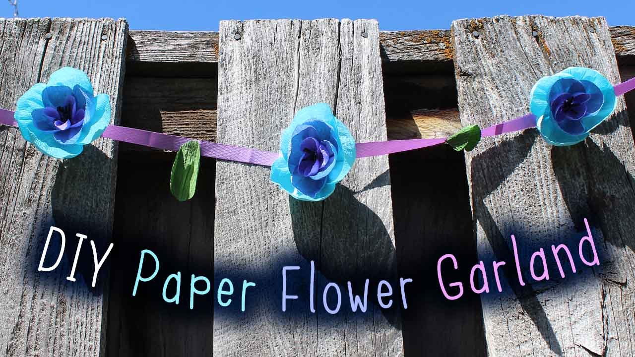 Easy Paper Flower Garland Tutorial - YouTube
