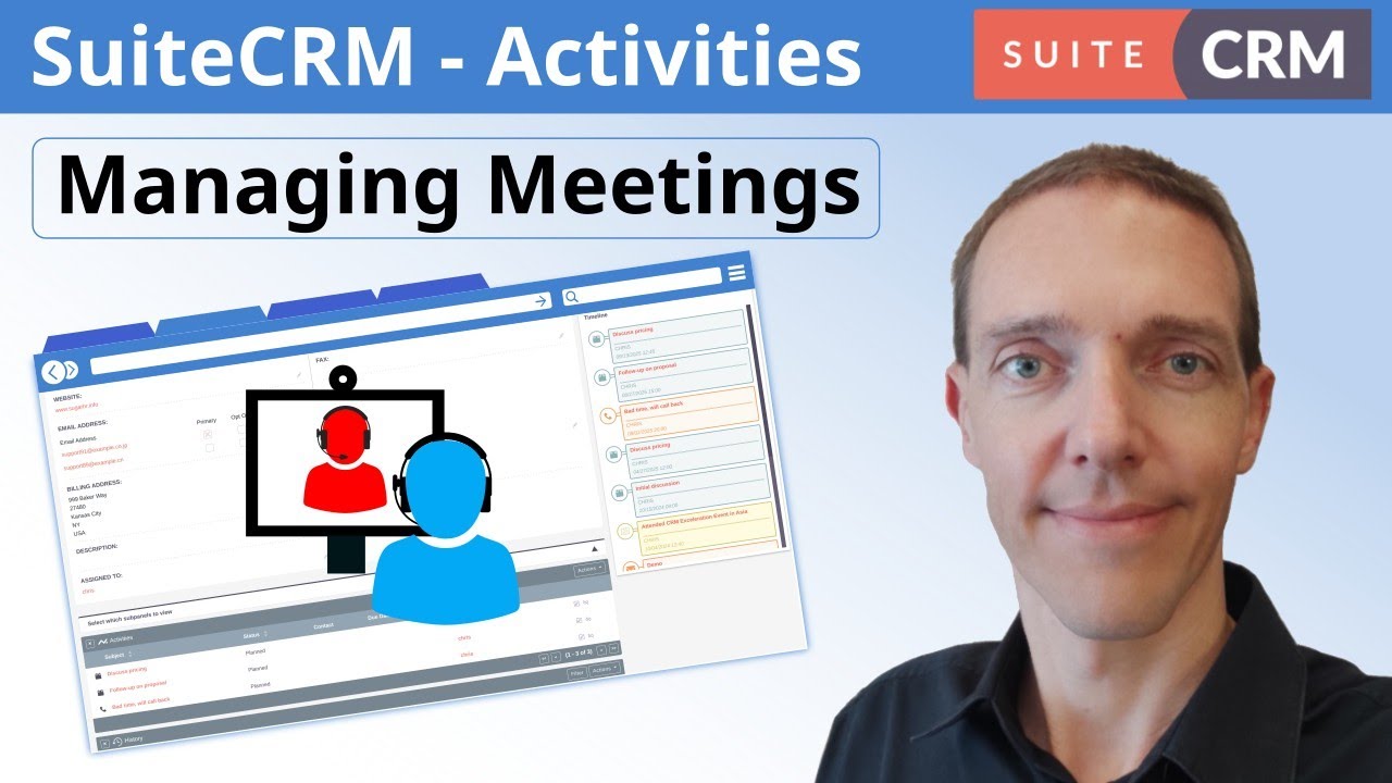 How to Organize Meetings in SuiteCRM | Activities Meetings - YouTube