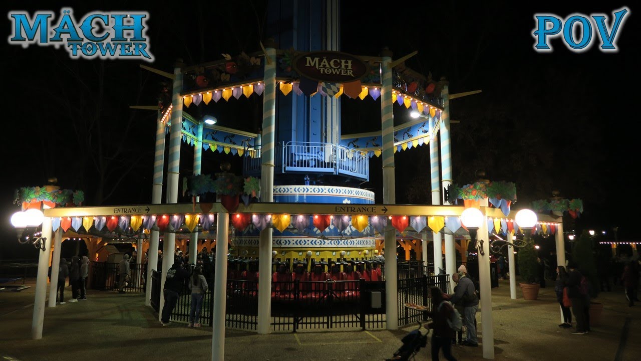 Mach Tower POV (Night), Busch Gardens Williamsburg Moser Drop Tower ...