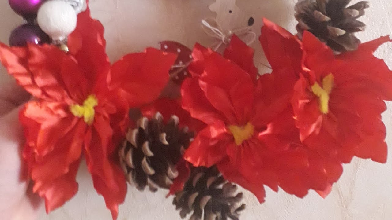 Новогодние украшения . Венки на дверь. - YouTube
