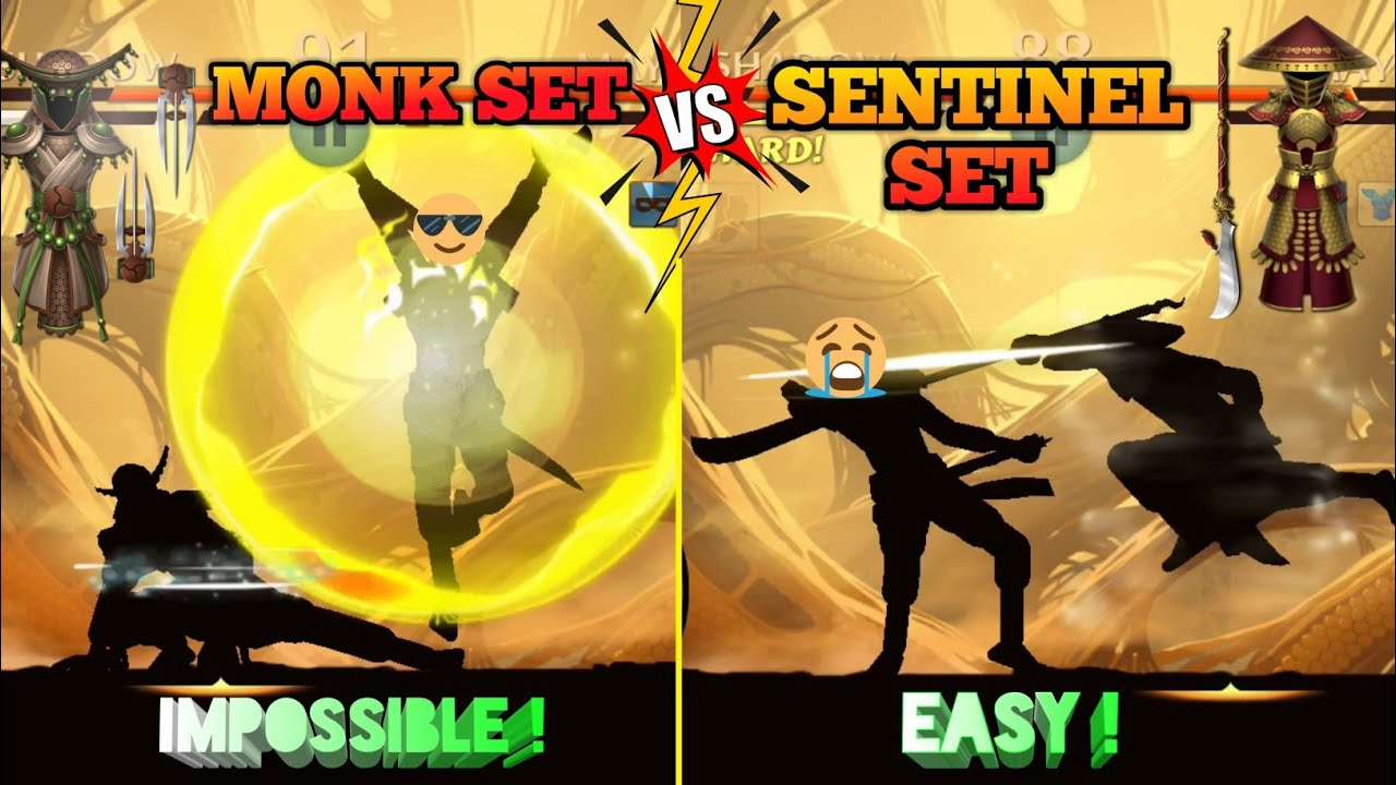 Monk set and Sentinel set Vs Eclipse May || Shadow fight 2 Android ...