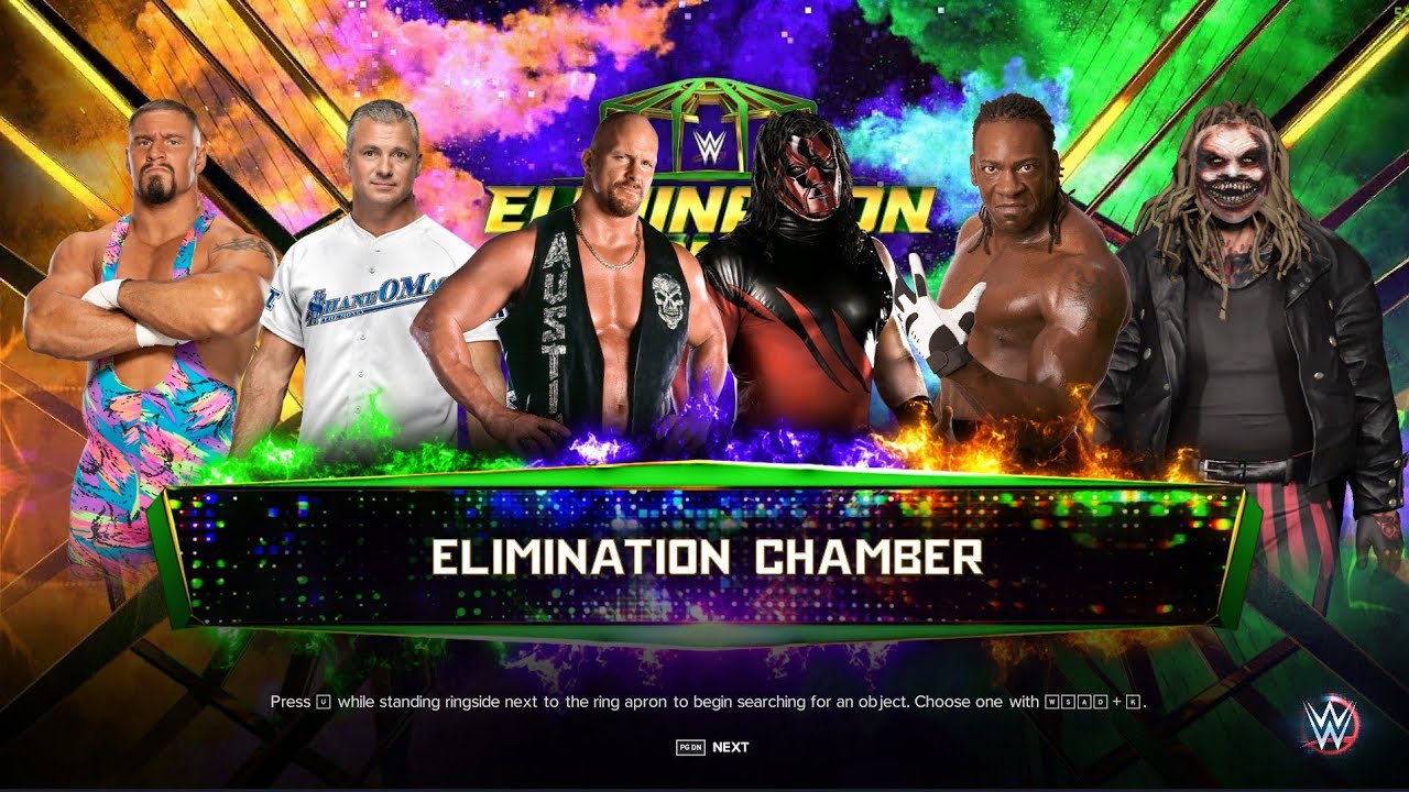 WWE 2K23 Elimination Chamber - Bron VS. Shane VS. Stone Cold VS. Kane ...