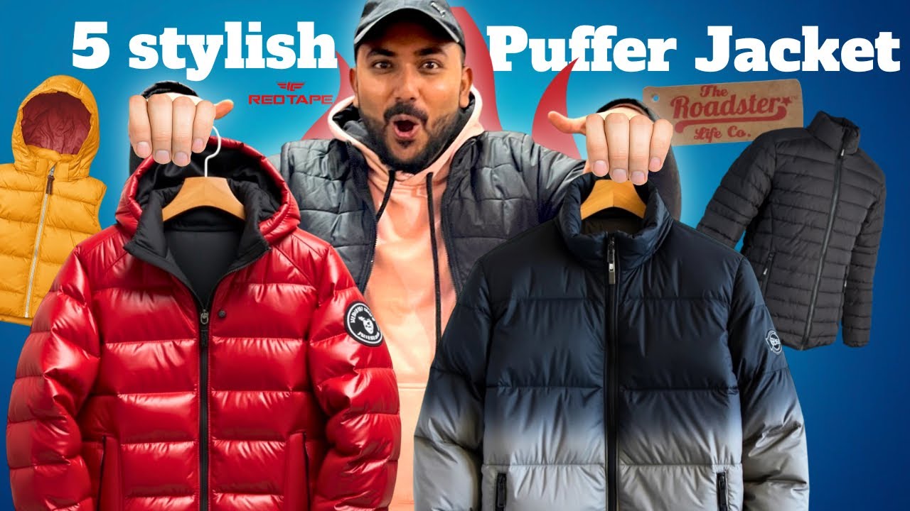 Top 5 puffer jacket for men|Winter jackets haul 2025|Red tape,Roadster ...