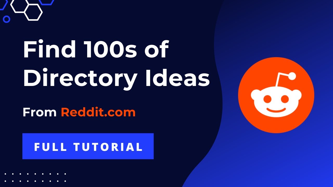 How to Find 100s of Directory Ideas From Reddit | Tutorial - YouTube