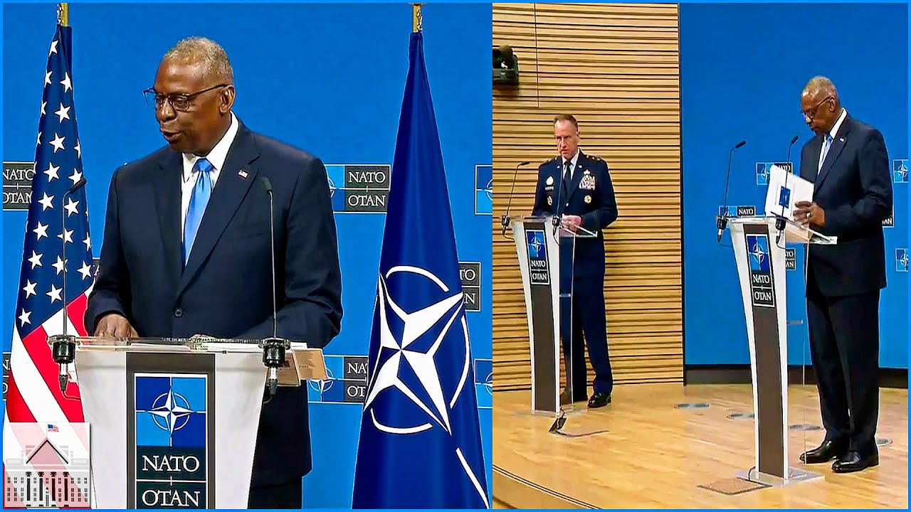 Sec Def Lloyd Austin's FIERY Press Conference on NATO Defense Meeting ...