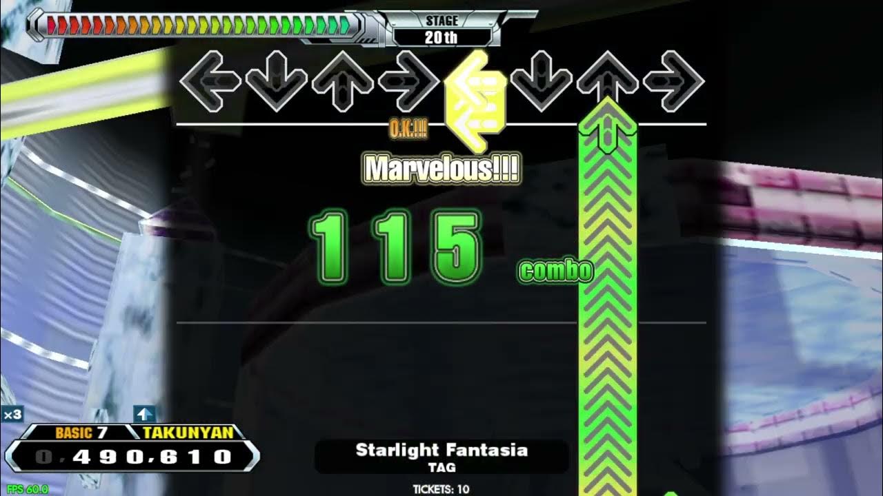 【DDR GRAND PRIX】Starlight Fantasia【DP BASIC】 - YouTube