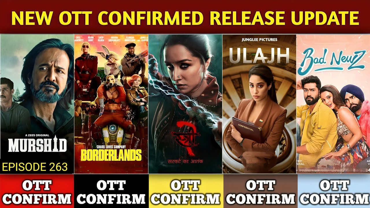 Upcoming OTT Release Movies | Stree 2 OTT | Borderlands Hindi OTT | Bad ...