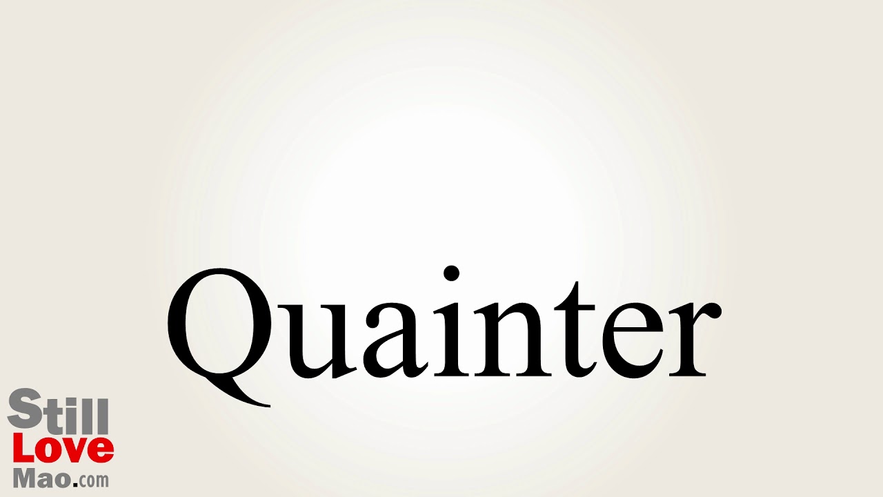 How to Say Quainter in Chinese - YouTube
