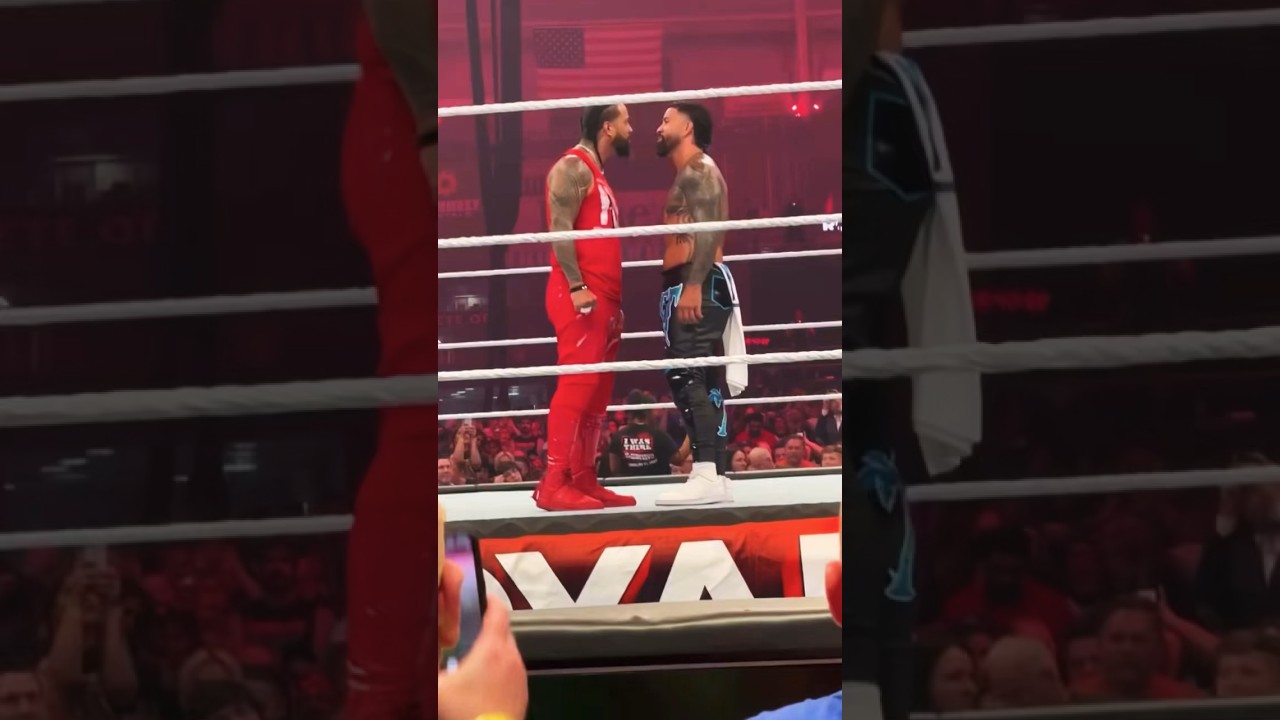 Jey and Jimmy Uso come face-to-face in Royal Rumble: 2024 #shorts - YouTube