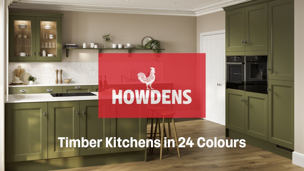 Timber Kitchens in 24 colours at Howdens - YouTube