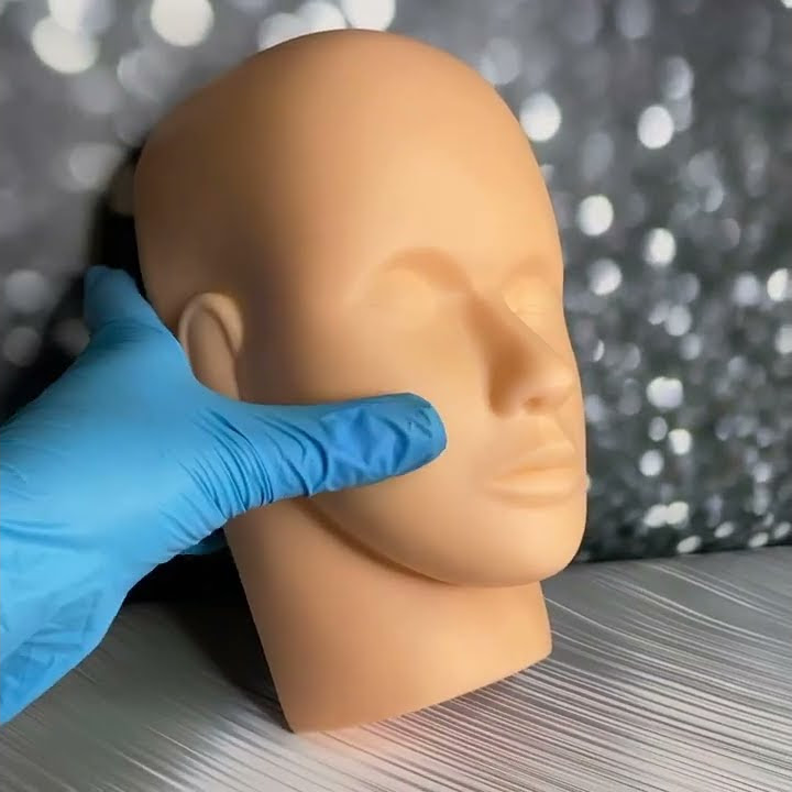 Манекен учебный для наращивания ресниц, силиконовая голова для макияжа ...