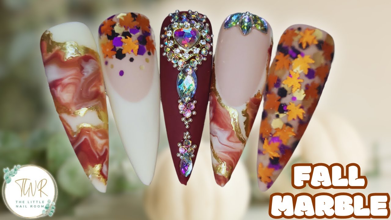 🧡FALL MARBLE 🍂🤎| AUTUMNAL METALLICS💛 - YouTube