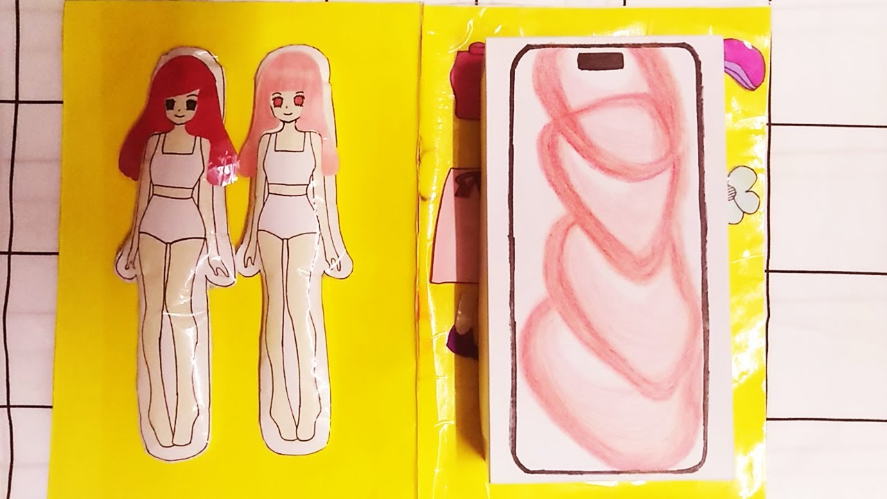 (PAPER DIY) HOW TO MAKE PAPER DOLL BOOK/ TWIN GIRL EDITION+UNBOXING ...