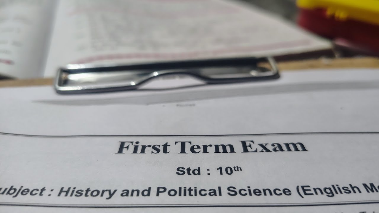 10th standard history and political science first term exam paper 2025 ...