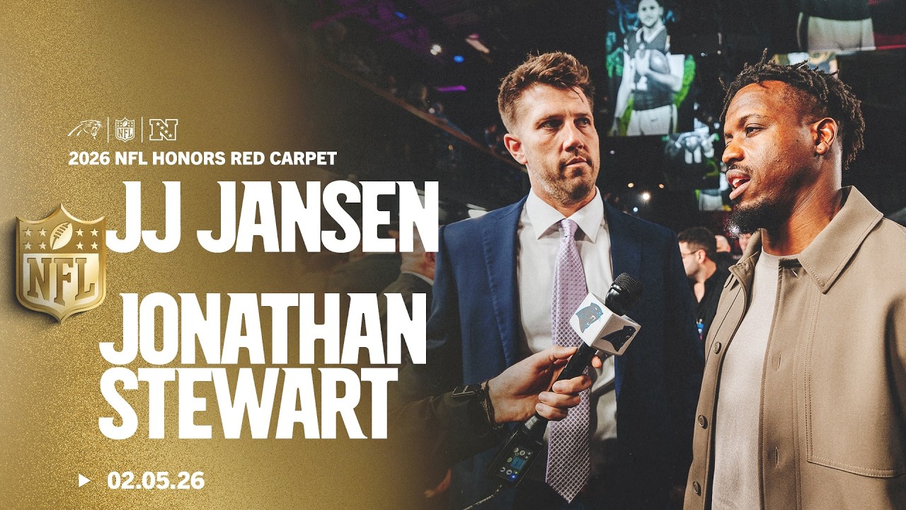JJ Jansen and Jonathan Stewart Red Carpet interview at 2026 NFL Honors ...