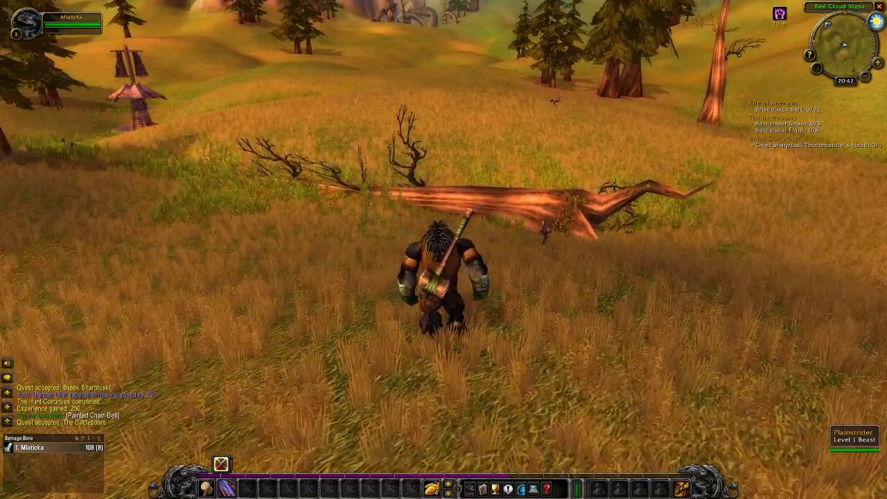 Wow Classic - Tauren warrior - Camp Narache (Mulgore , Red Cloud Mesa ...