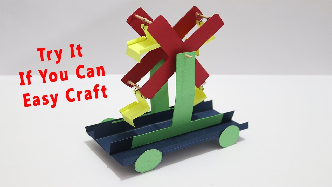 How to Make Beautiful Nagordola Ferris Wheel Jhula or Swing with Paper ...