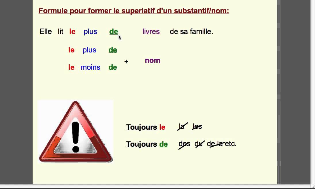 Les superlatifs 2 - les noms-substantifs.mp4 - YouTube