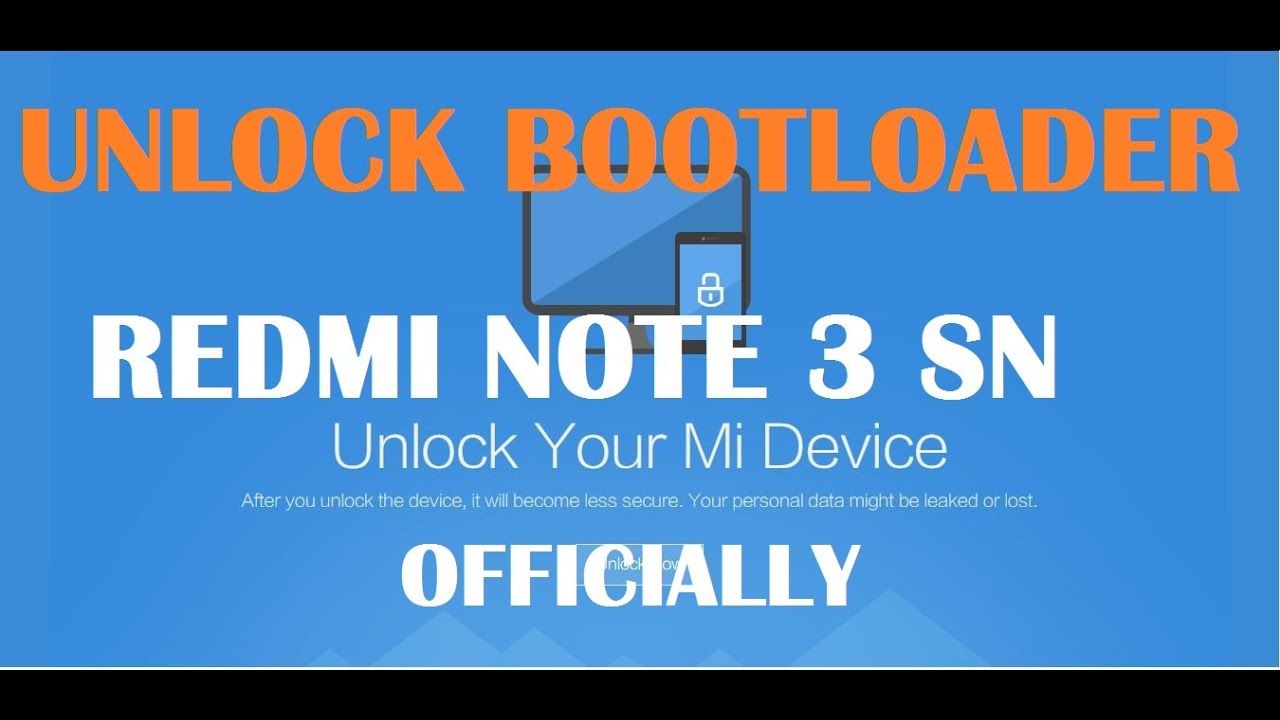 How to Unlock BOOTLOADER | Redmi Note 3 Snapdragon | Step-by-Step | OFFICIAL WAY | Hindi - YouTube