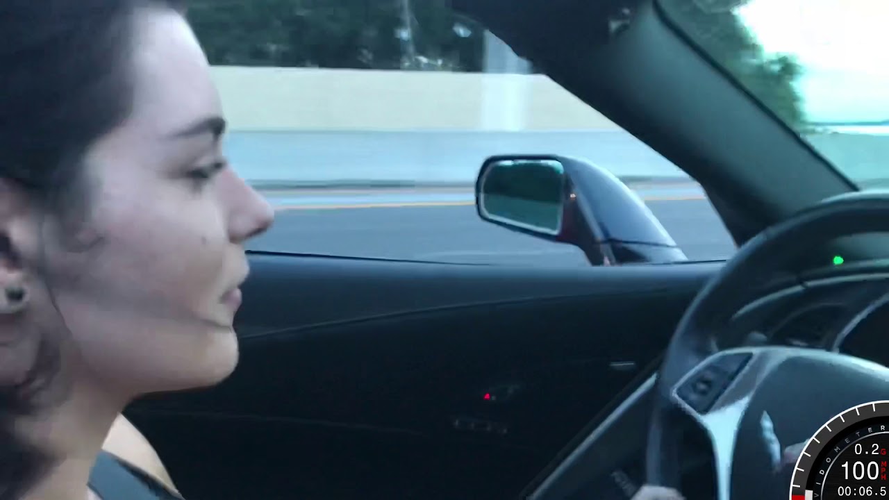 Girl driving corvette - YouTube