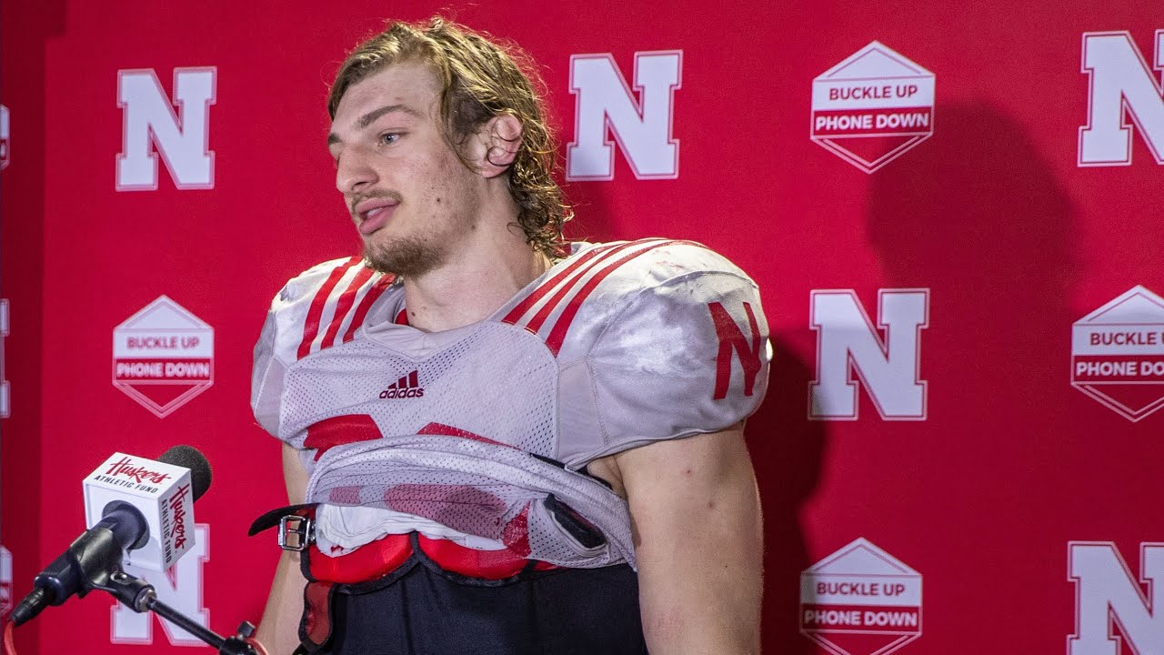 Nebraska's Luke Reimer talks about his growth at linebacker - YouTube