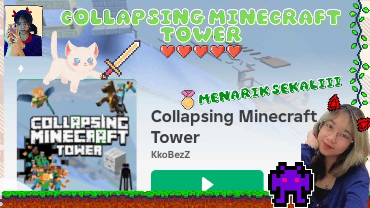 COLLAPSING MINECRAFT TOWER🪵🎖 #roblox - YouTube