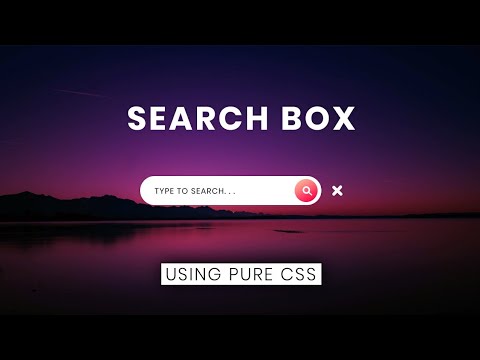 Awesome Search Box Using Html & CSS | Search Bar Animation - YouTube