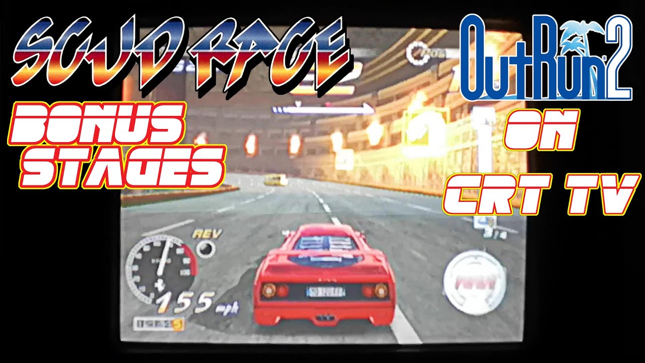 Outrun 2 on CRT JPN Scud Race Bonus Stages (Xbox) - YouTube
